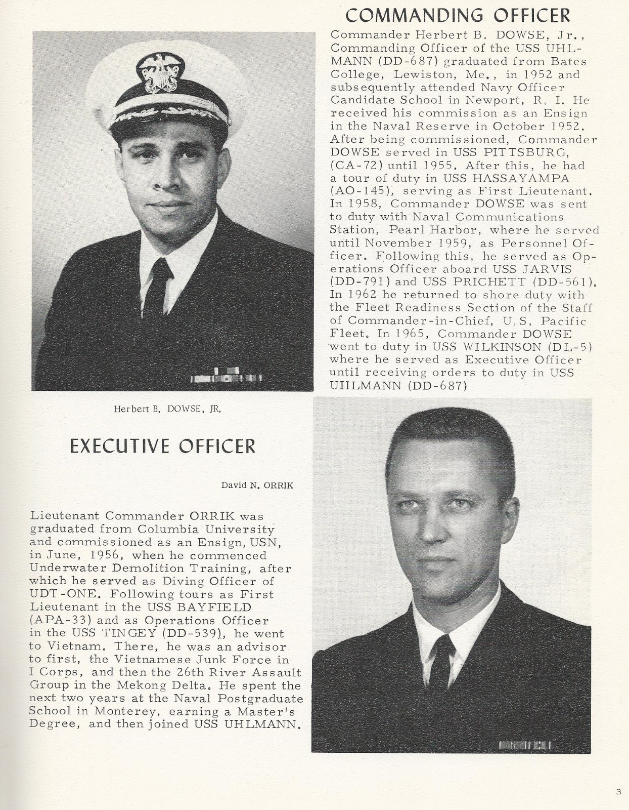 USS UHLMANN DD-687 WESTPAC VIETNAM WAR DEPLOYMENT CRUISE BOOK LOG 1968 ...