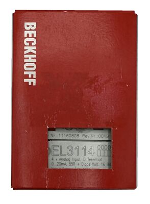 Beckhoff 4-Channel-Analog-Input Madule EtherCAT - EL3114 - NEW | eBay