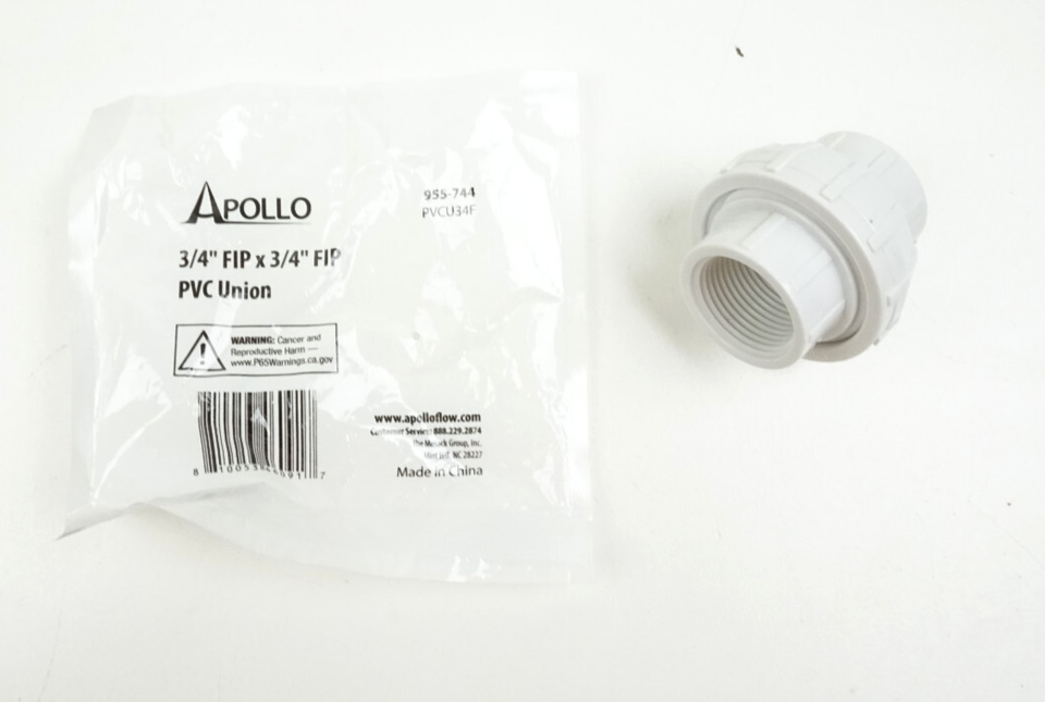 Apollo 3/4" FIP X 3/4" FIP PVC Threaded Union 955-744 PVCU34F | eBay
