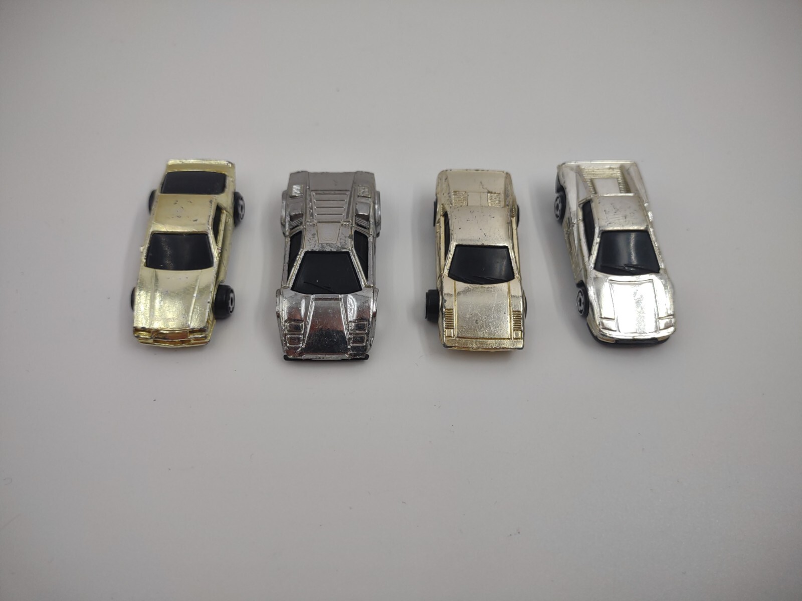 Set of 4 Vintage Rare Hot wheels Micro Mini Chrome Racers III Machines ...