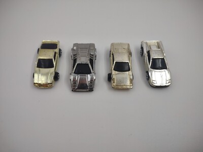Set of 4 Vintage Rare Hot wheels Micro Mini Chrome Racers III Machines ...