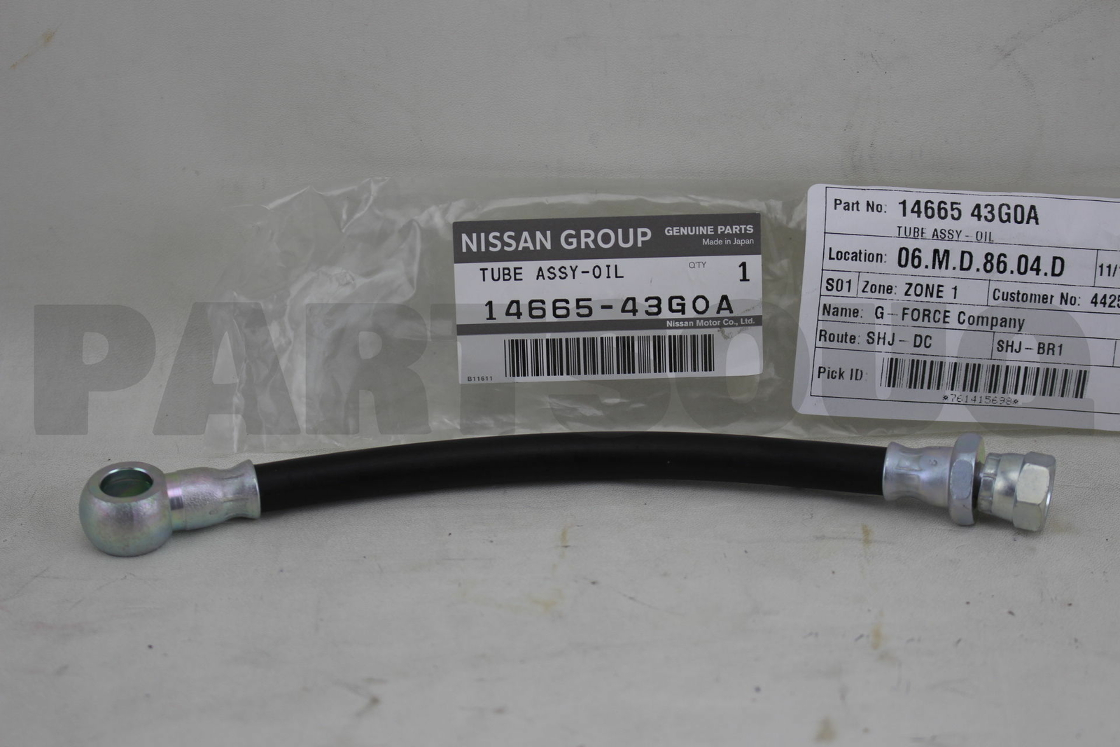 1466543G0A Genuine Nissan TUBE ASSY-OIL 14665-43G0A | eBay