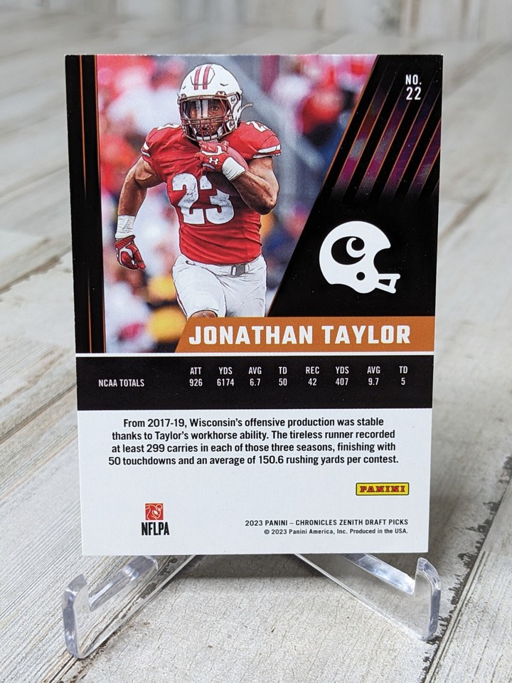 Jonathan Taylor 2023 Panini Chronicles Zenith Draft Picks #22 | eBay