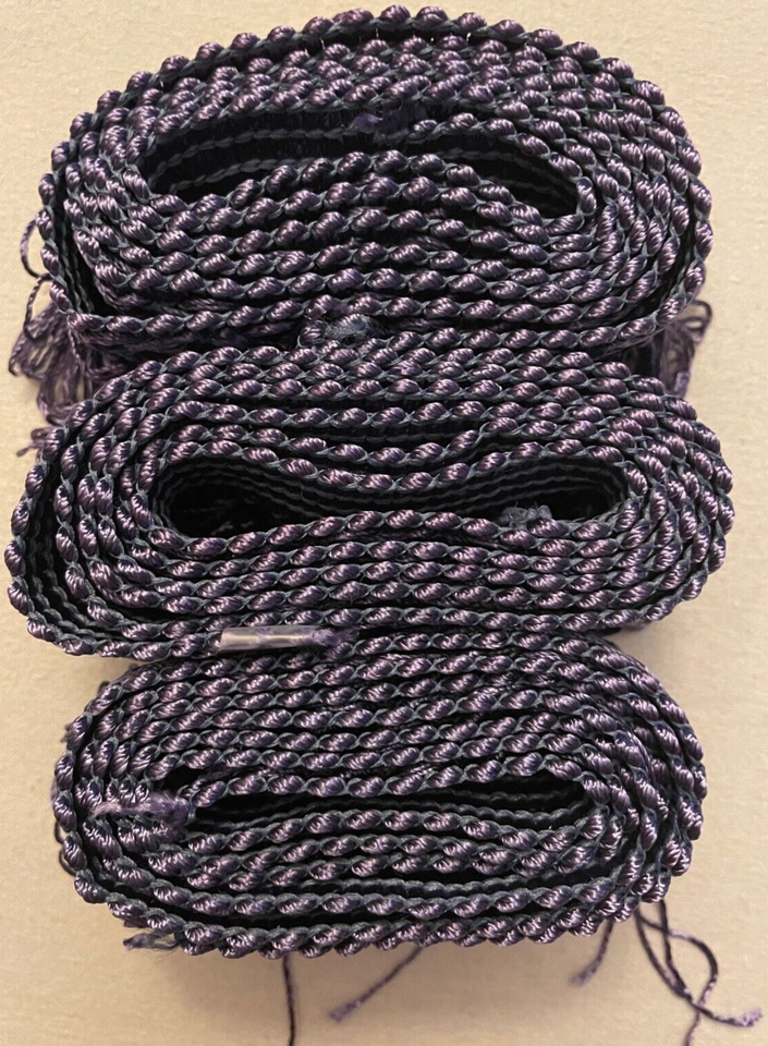 PURPLE LOOPY FRINGE 3 pcs - Varying Lengths - 1½"x1 y 7", 1y 7", 1y 4 ...