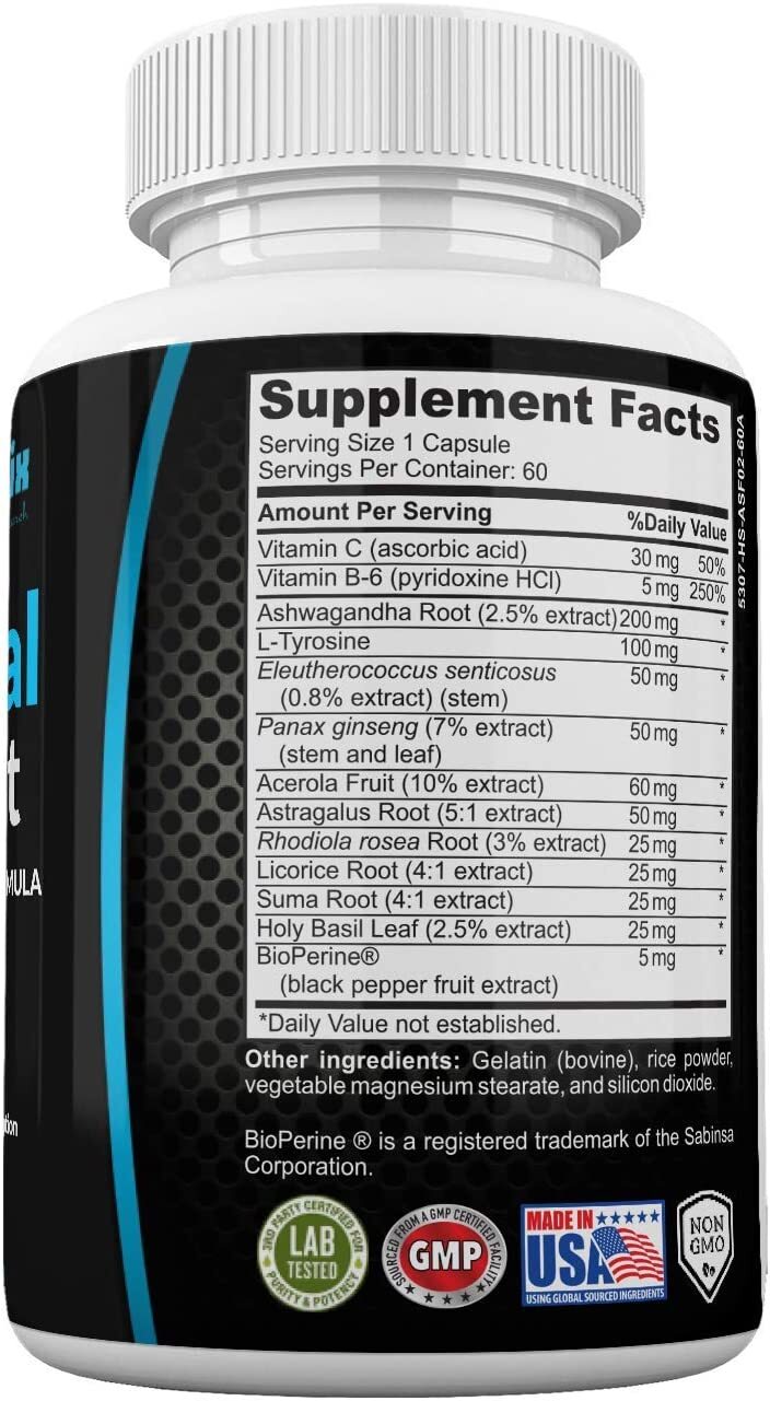 Adrenal Support - Cortisol Management Pills Stress Relief Formula with ...