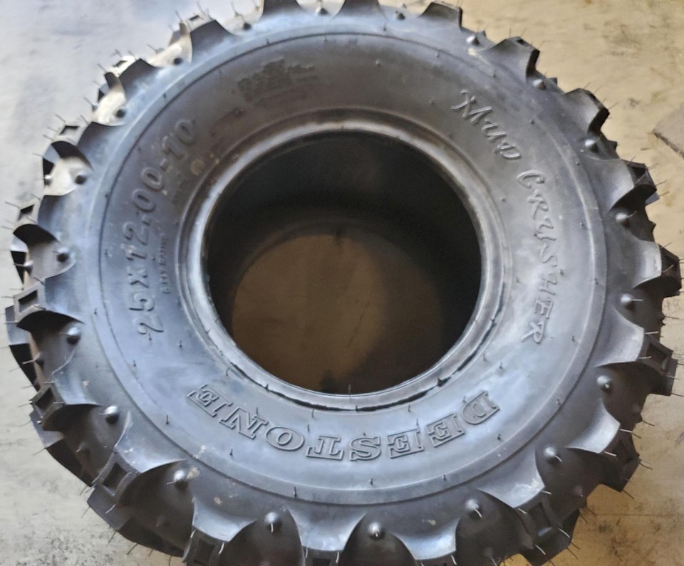 Deestone Mud Crusher ATV Single Tire 25x12.00-10 6 Ply 25x12-10 DOT ...
