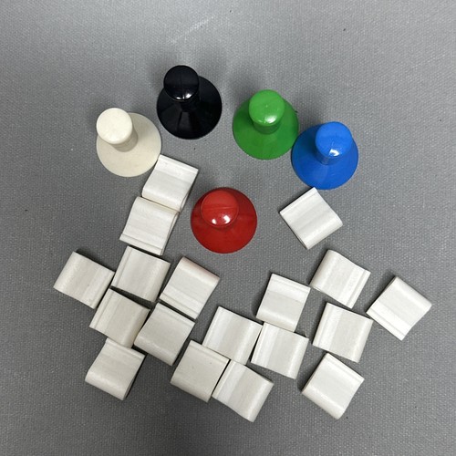 Parker Bros Masterpiece 1970 Board Game Parts 5 Movers 18 White Clips ...