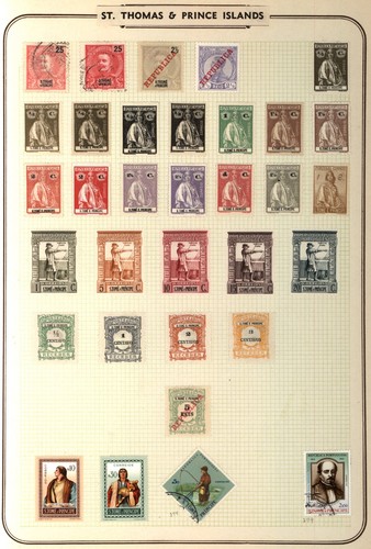 ST. THOMAS & PRINCE ISLANDS 33 MINT AND USED STAMP LOT, SEE 1 PICTURE ...