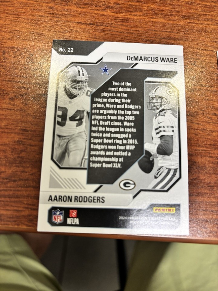 2024 Panini Contenders - Historic D C Contenders Aaron Rodgers ...