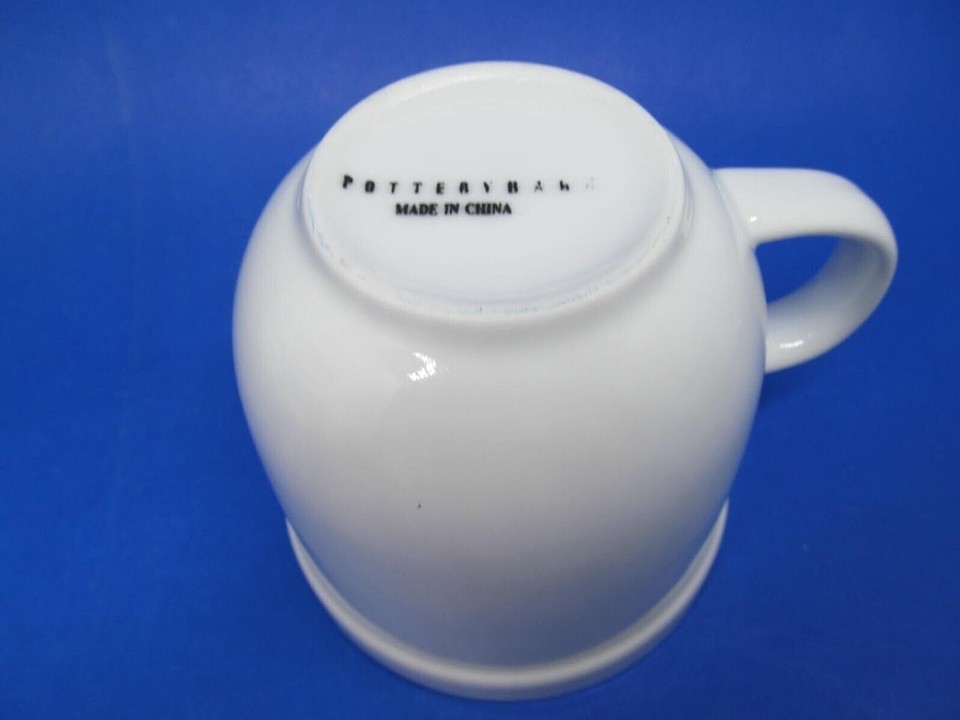 Pottery Barn Suppertime Du Jour White Coffee Mugs Cups Bundle of 3 | eBay