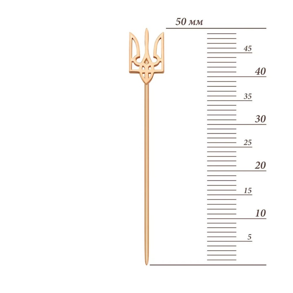 Hair Pin Brooch Ukrainian Trident Tryzub Ukraine Women Jewelry 14k gold ...