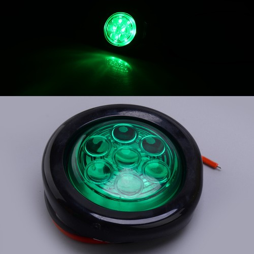 1x 2inch 7-LED Light Lamp Truck Trailer Round Clearance Side Marker ...