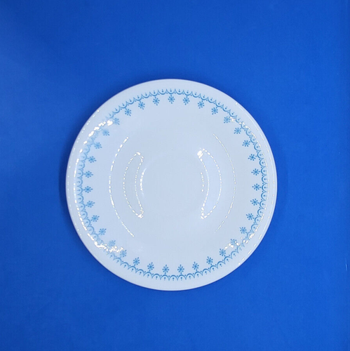 Vintage Corelle Blue Snowflake Dinnerware - Set of 4 Saucer Plates 6.25 ...
