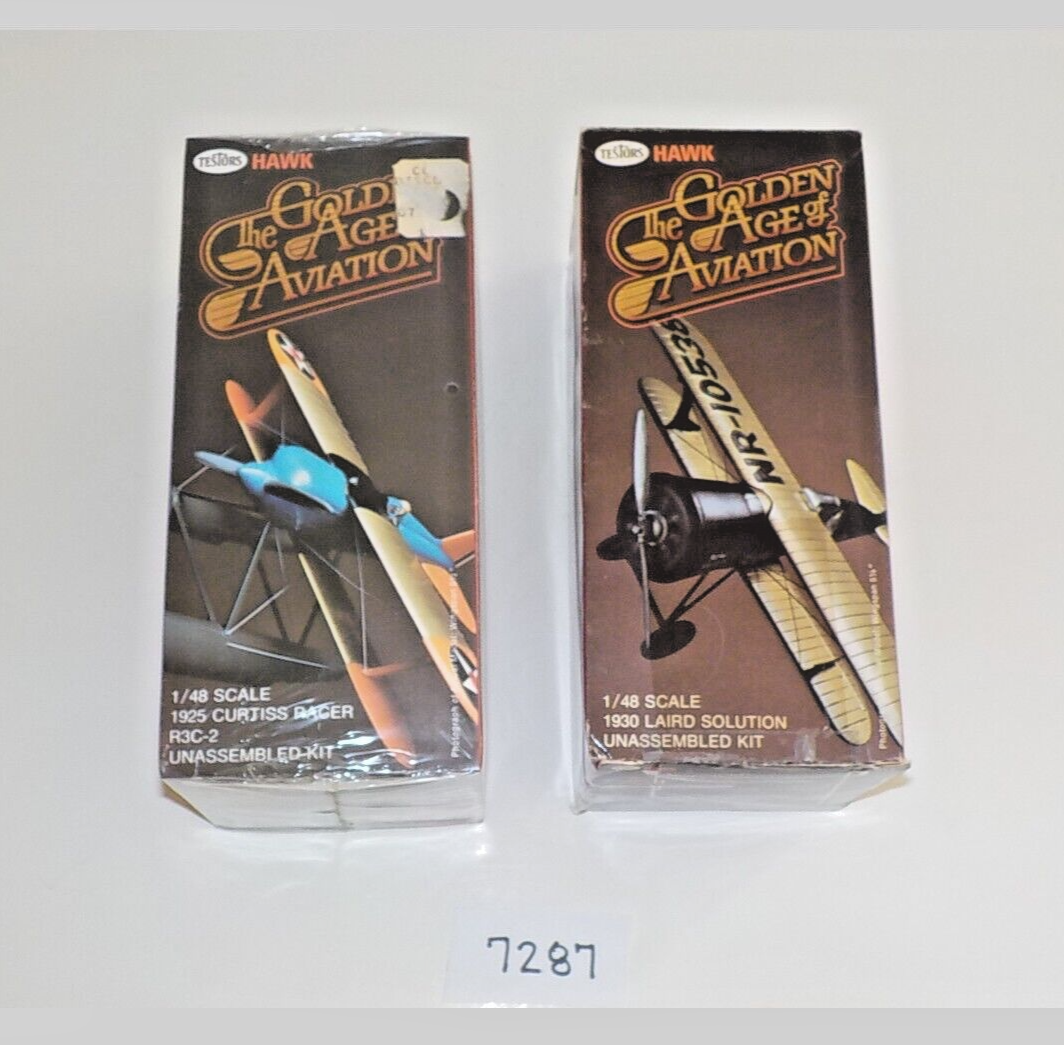 Testors Hawk 1930 Laird Solution & 1925 Curtiss Racer R3C-2 Model Kits ...