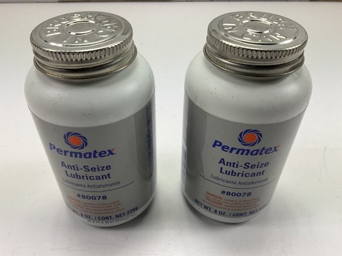 (2) Permatex 80078 Anti-Seize Lubricant With Brush Top Bottle 8 Oz High ...