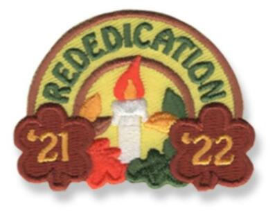 Girl REDEDICATION '21-'22 2021 Ceremony Fun Crest Patches Badge SCOUTS ...