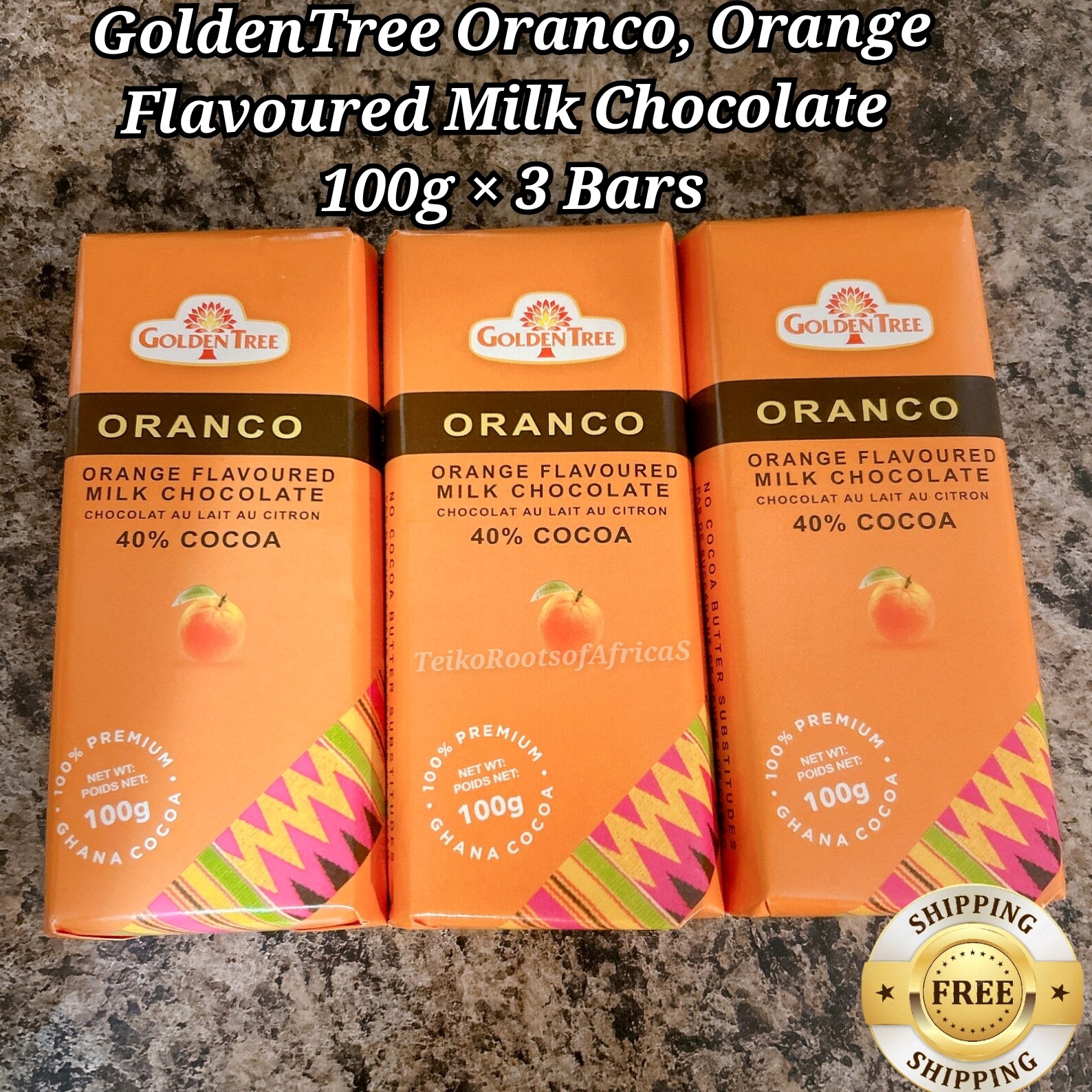 ×3 Bars Kingsbite Milk Chocolate, GoldenTree Ghana Dark Bars 40% to 90% ...