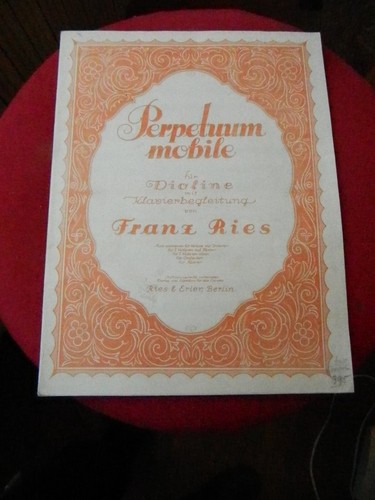 partition perpetuum mobile von tranz ries fur dioline | eBay