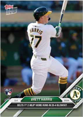 BRETT HARRIS - RC 2024 MLB TOPPS NOW® Card 156 - Athletics - 🔥IN-STOCK🔥 ...