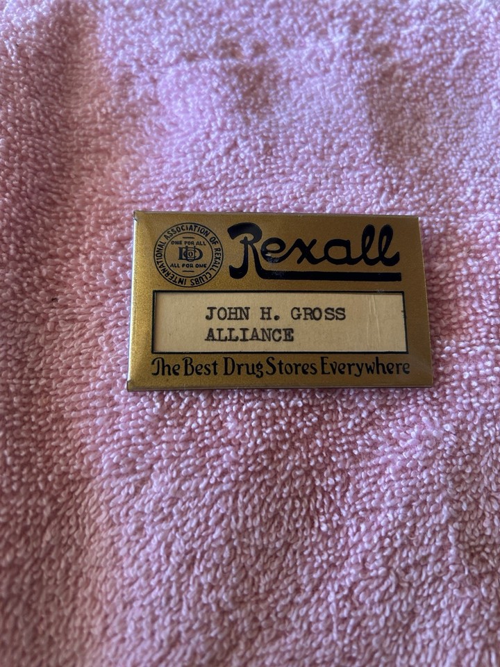 'From The Rexall Store' Embossed Glass Goldfish Bowl Pharmacy Drug ...