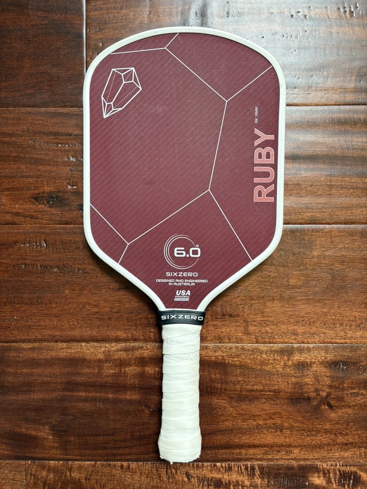 Six Zero 6.0 Ruby Pickleball Paddle 16mm W/ Paddle Cover | eBay
