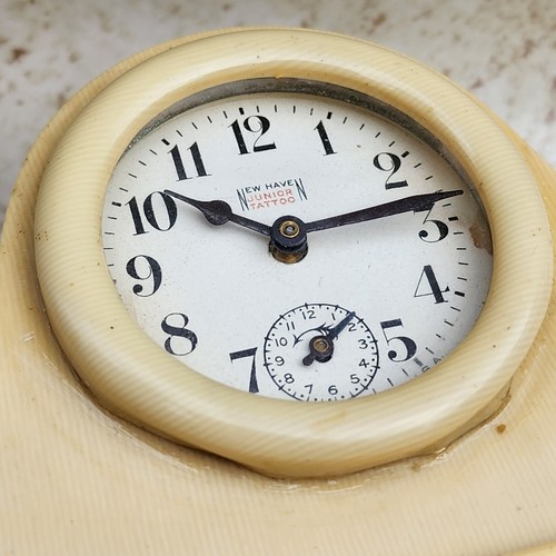 ANTIQUE 1904 NEW HAVEN JUNIOR TATTOO ALARM CLOCK - Works Pat Pend 1904 ...