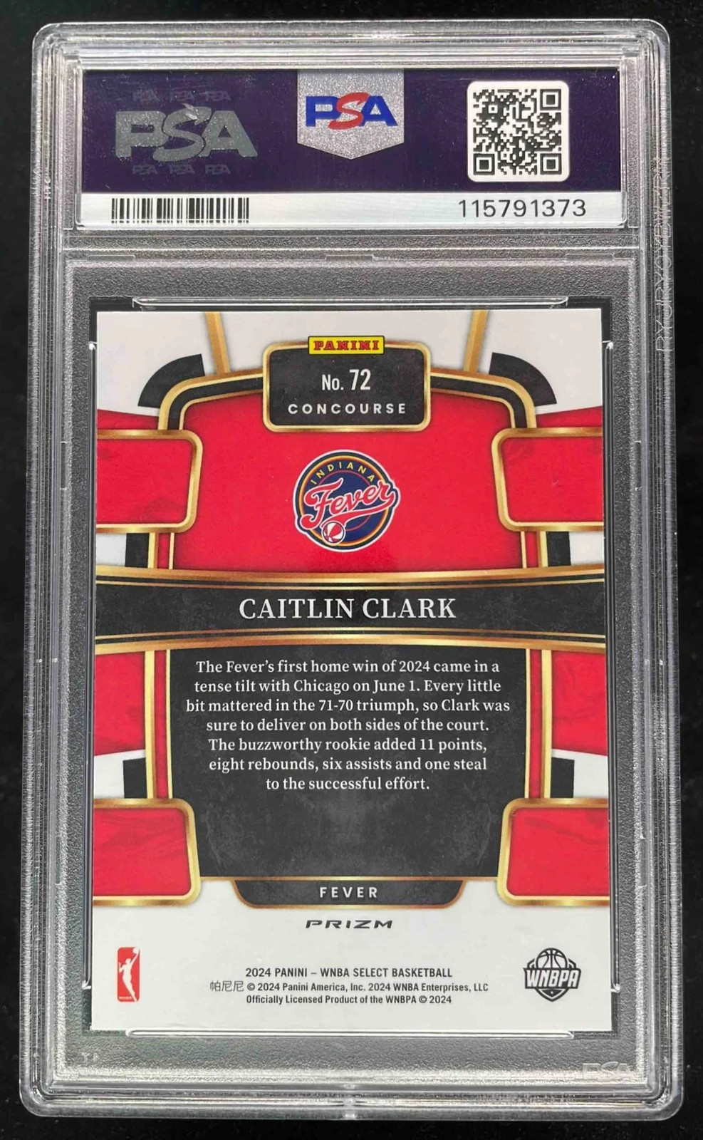 2024 Panini Select WNBA Pink Ice Prizms #72 Caitlin Clark RC Concourse ...