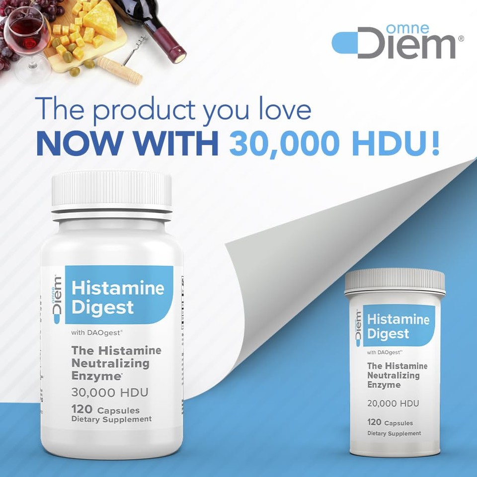 Histamine Digest DAO 30,000 HDU - 120 Caps - Histamine Neutralizing ...