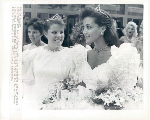 1988 Press Photo Denver CO Debutantes Audrey Tague, Shelley Chiodo ...
