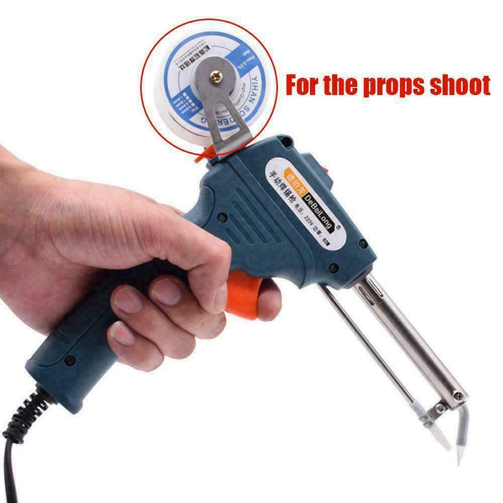 Electric Automatic Soldering Iron Gun Kit 220V 60W Tweezers Wire ...