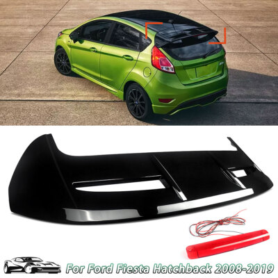 2011-2019 Ford Fiesta Hatchback Rear Roof Spoiler w/Light Gloss Black ...