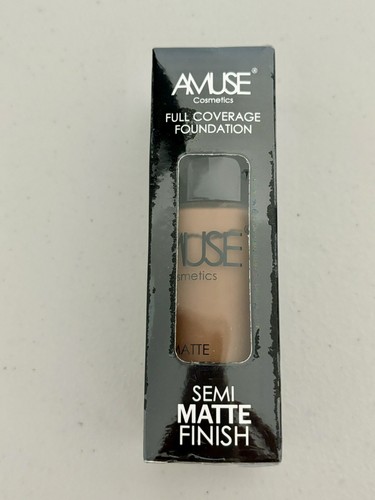 NEW AMUSE Makep Cosmetics Full Coverage Foundation Cocoa Semi Matte ...