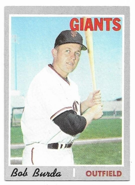 BOB BURDA 1970 Topps Baseball card #357 San Francisco Giants EX- | eBay