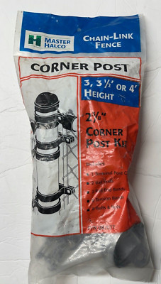 Master Halco Chain Link Fence 2-3/8" Galvanized Corner Post Kit | eBay