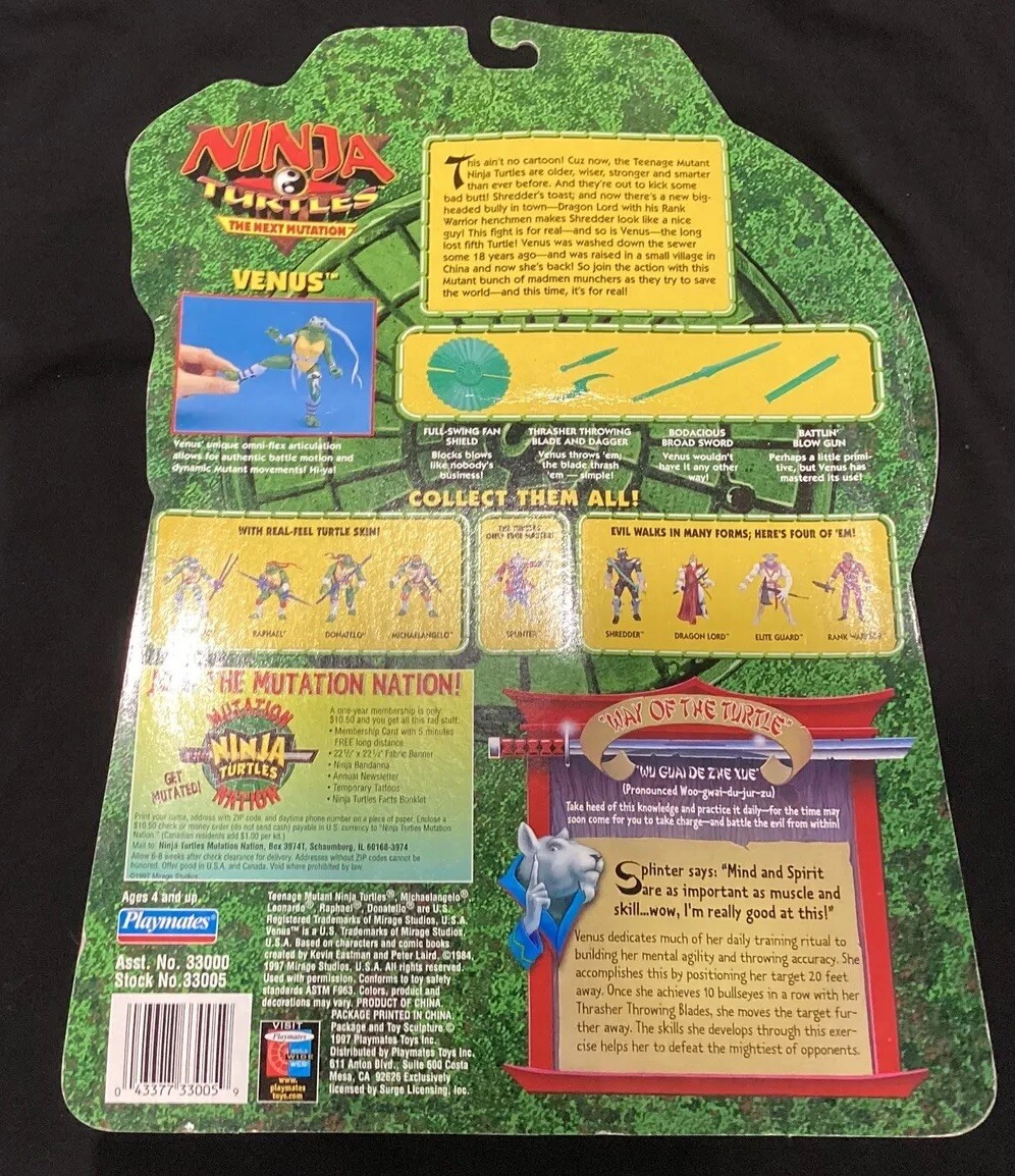 TMNT The Next Mutation Venus 1997 MOC Ninja Turtles Playmates Toys for ...
