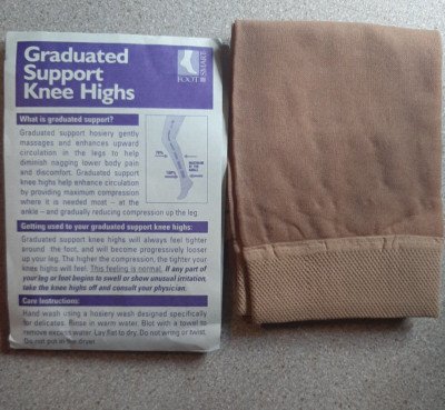 Graduated Firm Support Knee Highs Beige Women's Large 8-10.5 from ...