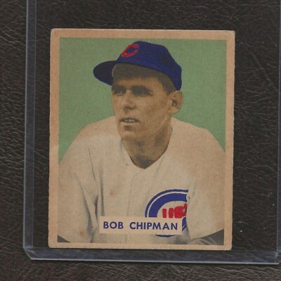 1949 Bowman Baseball Card #184 Bob Chipman, Chicago Cubs, High #, VG-EX ...
