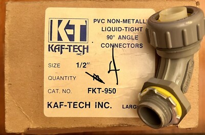 KAF-TECH Lot 4 1/2” PVC Non-Metallic Liquid Tight 90 Angle Connectors ...