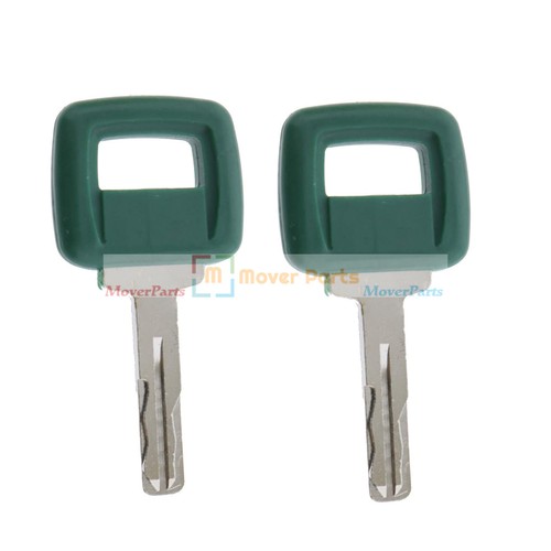 2X Laser Cut Ignition Key 11039228 For Volvo Heavy Equipment Loader ...