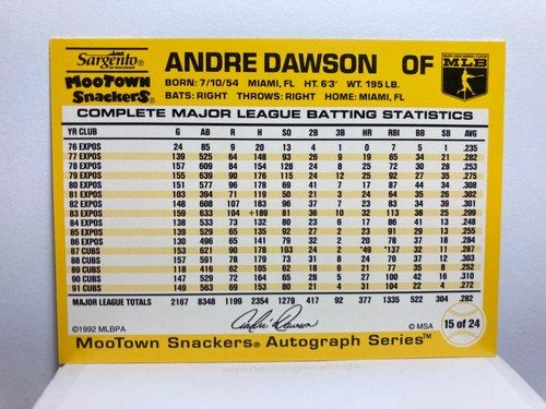 1992 Mootown Snackers Signature Series *U Pick* Baseball(Brett ...