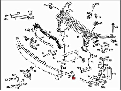 Genuine MERCEDES S205 W205 C-CLASS W205 Estate S205 Bracket 2056207500 ...