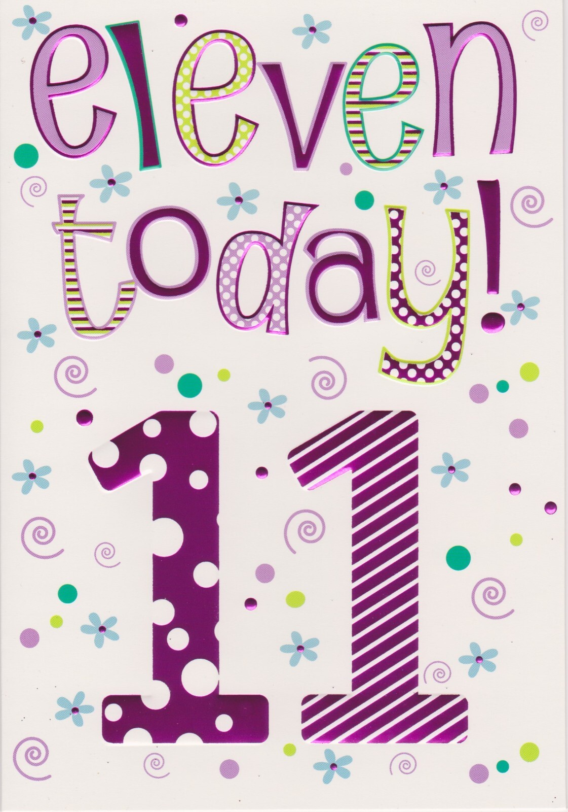 11th Birthday Card ~ Girl's 11th Birthday Card | eBay