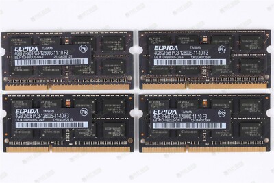 Apple OEM Ram Elpida 16GB (4x4GB) DDR3-1600 PC3-12800 soDimm Memory | eBay
