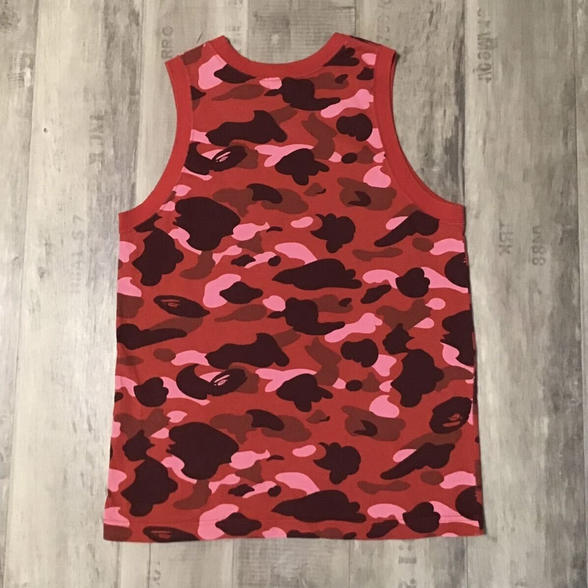Vintage BAPE Pharrell camo tank top a bathing ape NIGO Red Vintage BAPE Pharrell camo tank top a bathing ape NIGO Red