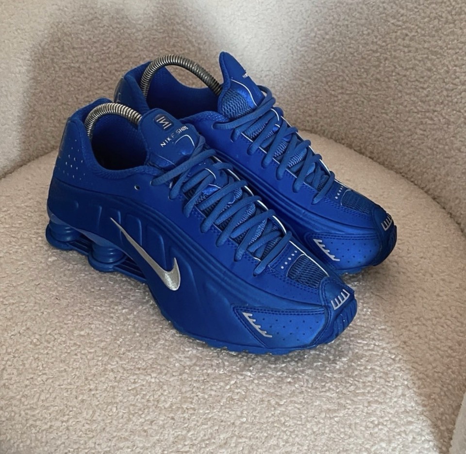 NIKE SHOX R4 RACER BLUE SIZE UK 6 MINT CONDITION | eBay UK