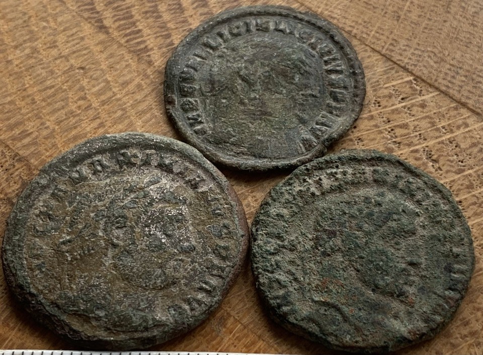 3 Genuine Ancient Roman Coins, Maximianus & Licinius, Follis, Some Great Detail | eBay UK