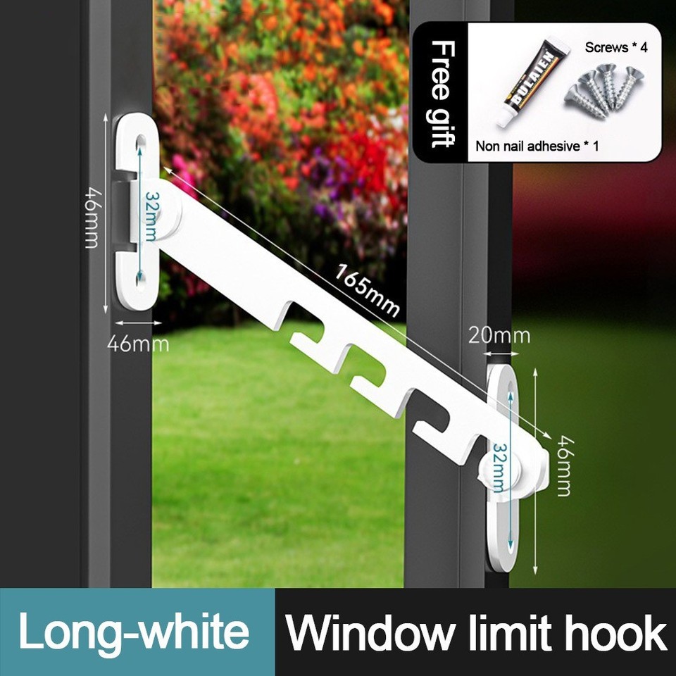 Adjustable Window Blocking Lock Windproof Window Position Stopper ...