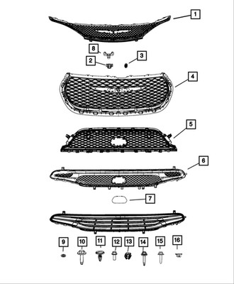 Genuine Mopar Adaptive Cruise Control Cover 6WR86XXXAA | eBay