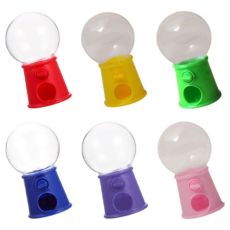 6 Pcs Mini Gumball Machine Party Favor Candy Dispenser Kids Vending ...