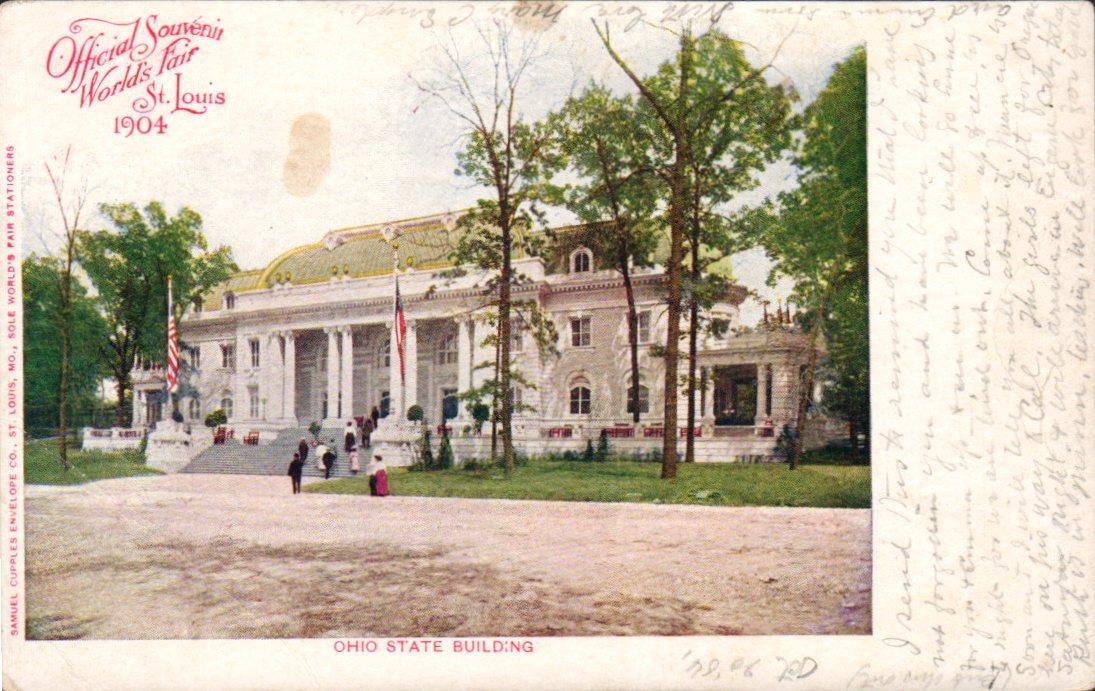 OHIO STATE BUILDING At The 1904 ST. LOUIS WORLD'S FAIR Vintage SOUVENIR ...